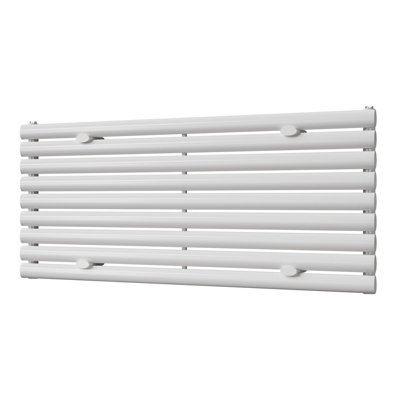 UK Radiators 2460BTU H522mm x W1200mm White Elliptical Tube Horizontal ...