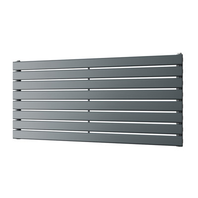UK Radiators 2511BTU H544mm x W1200mm Anthracite Flat Tube Horizontal ...