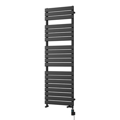 UK Radiators 2699BTU H1564mm x W500mm Black Flat Tube Designer Dual ...