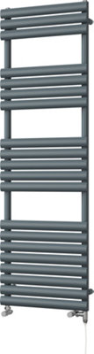 UK Radiators 2699BTU H1595mm x W500mm Anthracite Elliptical Tube ...