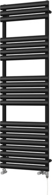 UK Radiators 2699BTU H1595mm x W500mm Black Elliptical Tube Standard ...