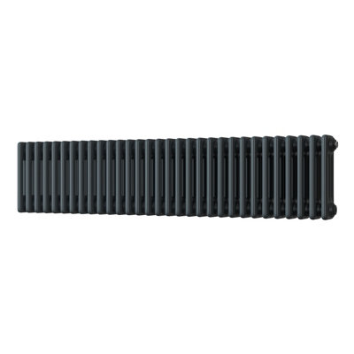 UK Radiators 3153BTU H300mm x W1355mm Anthracite 3 Column Horizontal ...