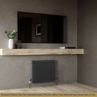 UK Radiators 3337BTU H600mm x W777mm Anthracite 3 Column Horizontal ...