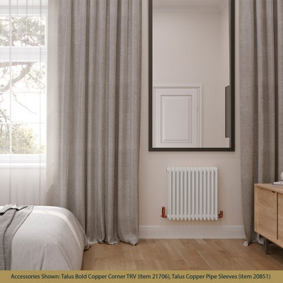 UK Radiators 3378BTU H600mm x W592mm White 4 Column Horizontal ...