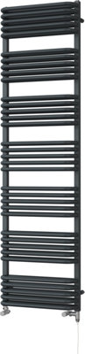 UK Radiators 4743BTU H1800mm x W500mm Anthracite Round Tube Designer ...