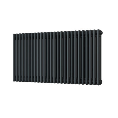 UK Radiators 5053BTU H600mm x W1177mm Anthracite 3 Column Horizontal ...