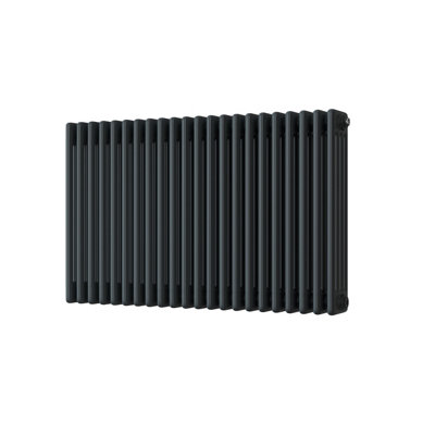 UK Radiators 5640BTU H600mm x W988mm Anthracite 4 Column Horizontal ...