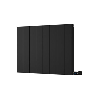 UK Radiators 600W H600mm x W748mm Black Electric Flat Tube Horizontal ...