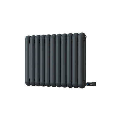 UK Radiators 600W H600mm x W785mm Anthracite Electric Round Tube ...