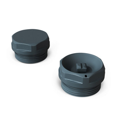 UK Radiators Anthracite Radiator Bleed Valve & Blanking Plug Talus