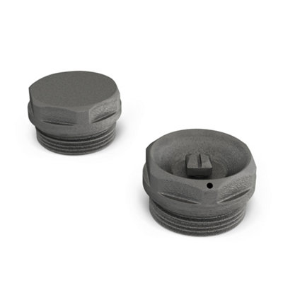 UK Radiators Natural Pewter Radiator Bleed Valve & Blanking Plug Talus