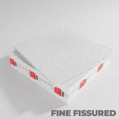 UK Suspended Ceilings Fine Fissured White Acoustic Square Edge ...