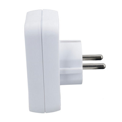 UK To EU Travel Socket Adaptor 2 Pin to 3 Pin Plug + C / USB Charging ...