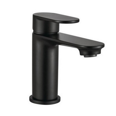 UKB Ripley, Basin Tap Mixer, Round, Black