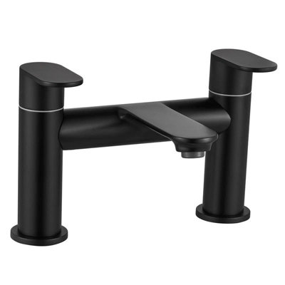 UKB Ripley, Bath Filler Tap, Round, BLACK