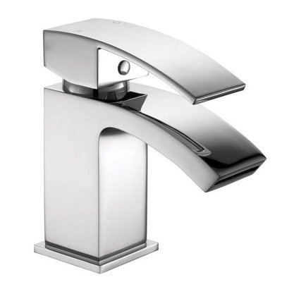 UKB Ripon, Mini Basin Tap Mixer, Square, Chrome