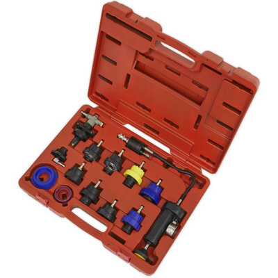 ULTIMATE 13 PIECE COOLING SYSTEM PRESSURE TESTER KIT WITH STORAGE CASE