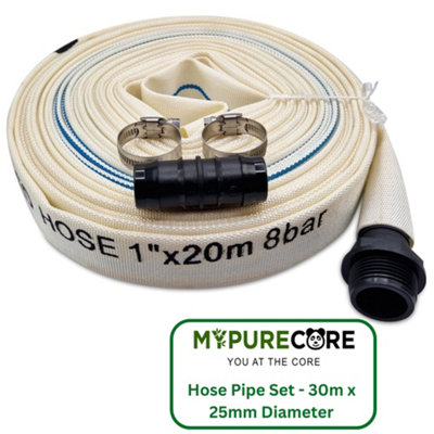 Ultimate Heavy Duty Discharge Hose Pipe Set 30m x 25mm Diameter ...