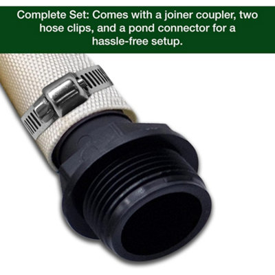Ultimate Heavy Duty Discharge Hose Pipe Set 30m x 25mm Diameter ...