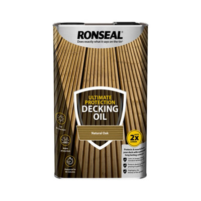 Ultimate Protection Decking Oil Natural Oak Outdoor Timber Treatment - 5L