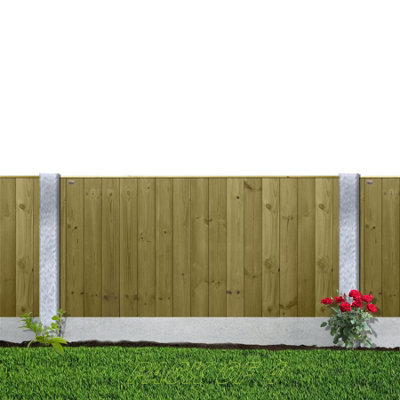 Ultimate Vertical Tongue & Groove Fence Panel (Pack of 4) Width: 6ft x ...