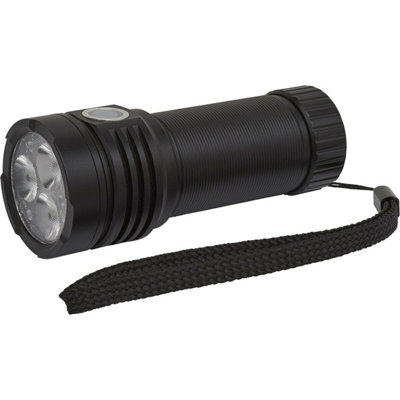 ULTRA BRIGHT 3500lm Rechargeable LED Torch - OSRAM P9 30W - 250m Light ...