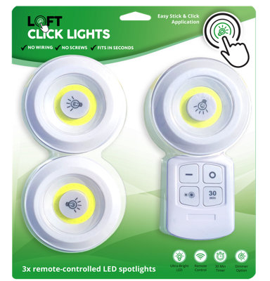 Ultra Bright LED Loft Lights No Wires, No Screws, Installs in Seconds