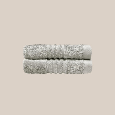 Ultra Soft Bamboo Face Cloths Pack of 2 - Silver Grey