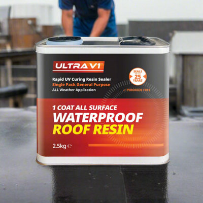 Ultra V1 Waterproof Roofing Top Coat: Rapid UV Curing - 2.5kg