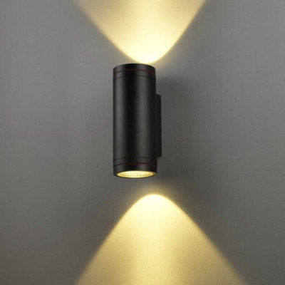 UltraBeam Black Up and Down Outdoor LED Wall Light 24 Watt LED 1800 Lumen