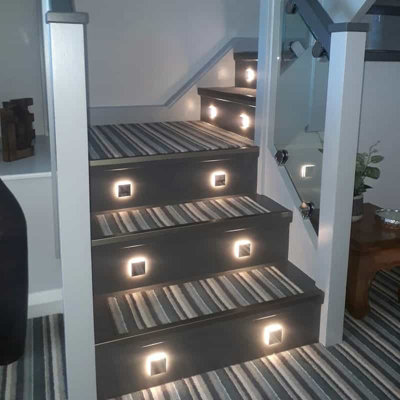 UltraBeam Square Mini Recessed Indoor Wall Light - Step and Stair Riser ...