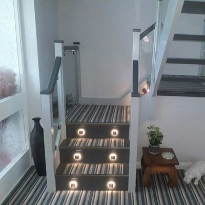 UltraBeam Square Mini Recessed Indoor Wall Light - Step and Stair Riser ...