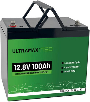 ULTRAMAX NEO 12V 100Ah LiFePO4 Battery 15,000+ Cycles Caravans, Solar ...