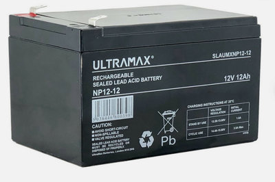 ULTRAMAX NP12-12, 12V 12AH 20HR (AS 14AH & 15AH) SEALED LEAD ACID ...
