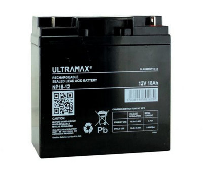 ULTRAMAX NP18-12, 12V 18AH 20HR (AS 17AH, 19AH, 20AH & 22AH) SEALED ...