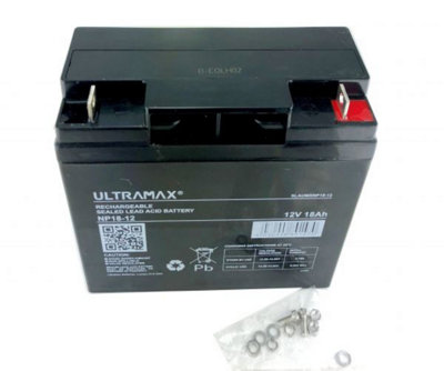 ULTRAMAX NP18-12, 12V 18AH 20HR (AS 17AH, 19AH, 20AH & 22AH) SEALED ...