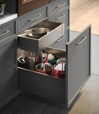 UltraSlim AXIS PRO Soft Close Anthracite Kitchen Drawer Box Sides ...