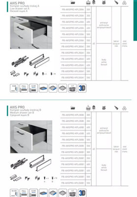 UltraSlim AXIS PRO Soft Close Black Kitchen Drawer Box Sides Drawer ...