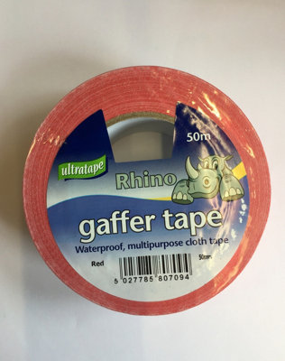 ULTRATAPE MULTIPURPOSE RHINO GAFFER CLOTH TAPE 50MM X 50M RED