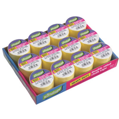 Ultratape Rhino Heavy Duty Double Sided Cloth Tape 50mm x 4.5m One ...