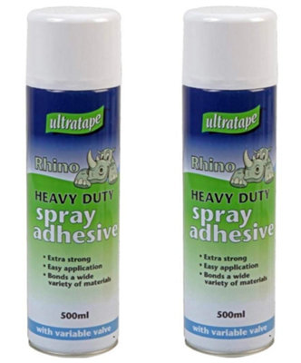 Ultratape Rhino Spray Adhesive Heavy Duty 500ml Pack of 2