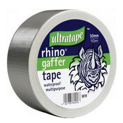 Ultratape Rhino Waterproof Gaffer Cloth Tape (Pack Of 6) Silver (One ...