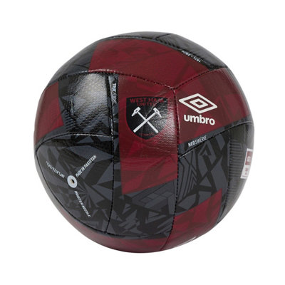 Umbro 24/25 Neo Swerve West Ham United FC Mini Football Black/White/New ...