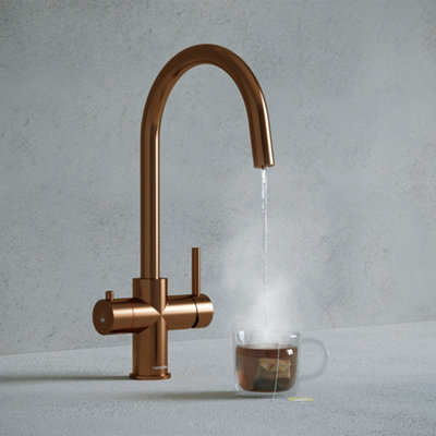 Ume Brushed Copper 3 in 1 Instant Boiling Water Tap