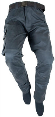 Unbreakable Reflex black stretch cotton multi-pocket work trouser
