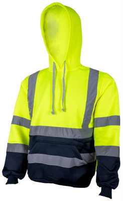 Unbreakable Sherman Yellow/Navy Hi Viz Hoody (Yellow/Navy) (XXXX Large)