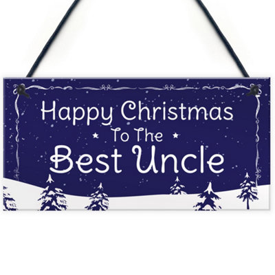 Uncle Gift Hanging Christmas Sign Novelty Christmas Xmas Gift For Uncle ...