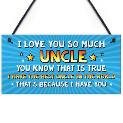 Uncle Gift Hanging Plaque Cute Gifts For Uncle From Niece Nephew Quirky ...