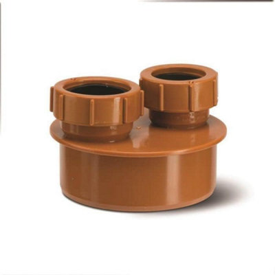 Underground Double Mixed Waste Adaptor 110mm To 32mm and 40mm ug28
