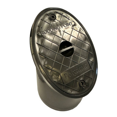 Underground Drainage 45 Degree Oval Rodding Eye Plastic 110mm Black ...
